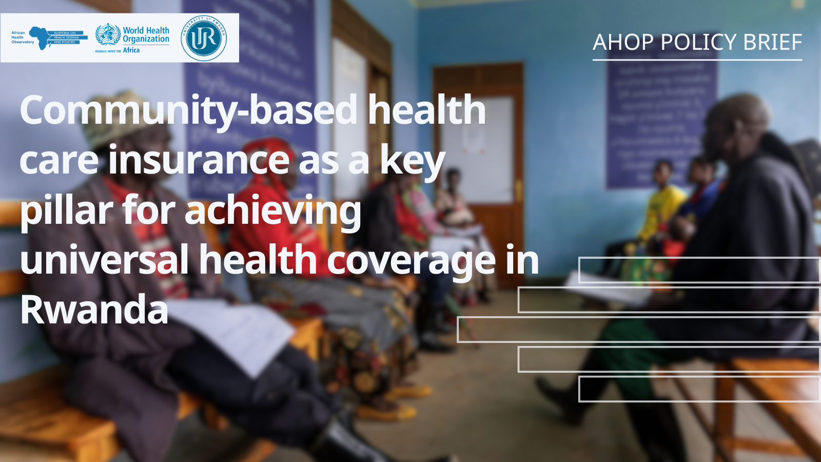 New AHOP policy brief on community-based health insurance for achieving ...